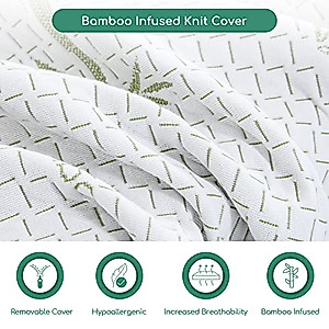 Airdown Full Mattress, 6 Inch Memory Foam Mattress in a Box for Kids with Breathable Bamboo Cover, Medium Firm Green Tea Gel Mattress for Bunk Bed, Trundle Bed, CertiPUR-US Certified, Made in USA