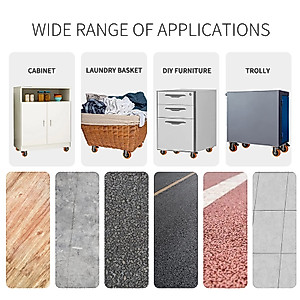 5 Inch Swivel Caster Wheels, Heavy Duty Casters Set of 4, Locking Industrial Casters with Brake, Swivel Top Plate Casters Wheels for Furniture and Workbench(Free Hardware Kits)