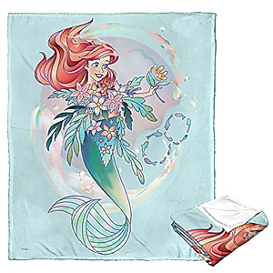 Northwest Little Mermaid/Ariel Silk Touch Throw Blanket, 50" x 60", Celebration Ariel