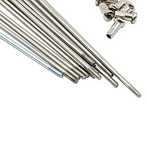 36 Pieces in a Bag 13G Road Bike Spoke Bike Spoke Stainless Steel Spoke Copper Nipple Fit for Bicycle Electric Bike (Color : 13G 220mm)