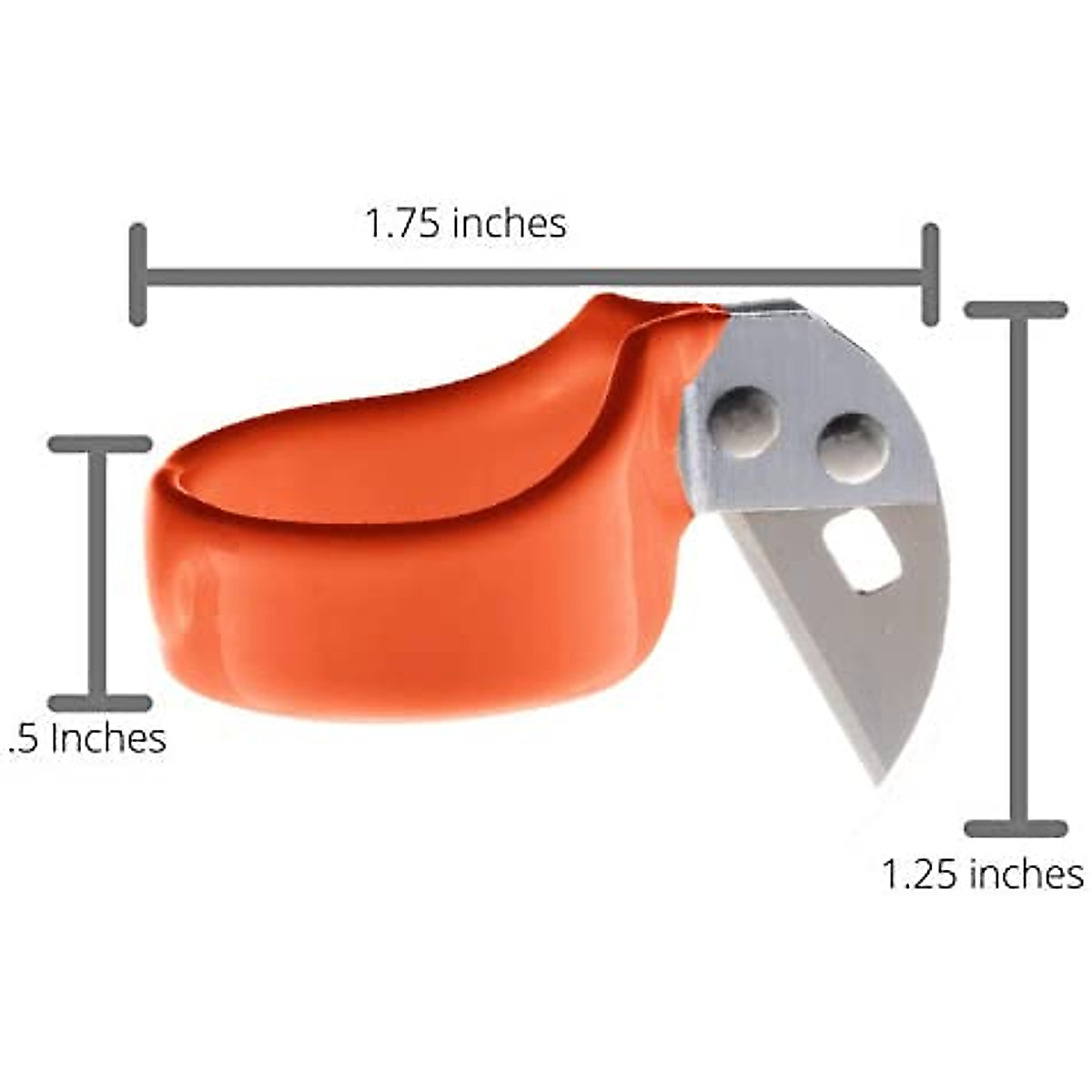 Razor's Edge Safety Knife - Utility Ring Knife for Finger with Sharp, Straight Blade - Ring Size 15 - Pointed Tip - Dozen - By Handy Twine Knife