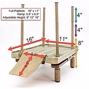 Penn-Plax Reptology Floating Turtle Pier and Basking Platform – Decorative, Functional, and Naturally Inspired – Large Size (Model Number: REP603)