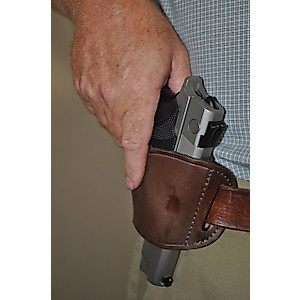 Brown Leather Belt Slide Gun Holster for Ruger P94, P95, SR9, 22/45