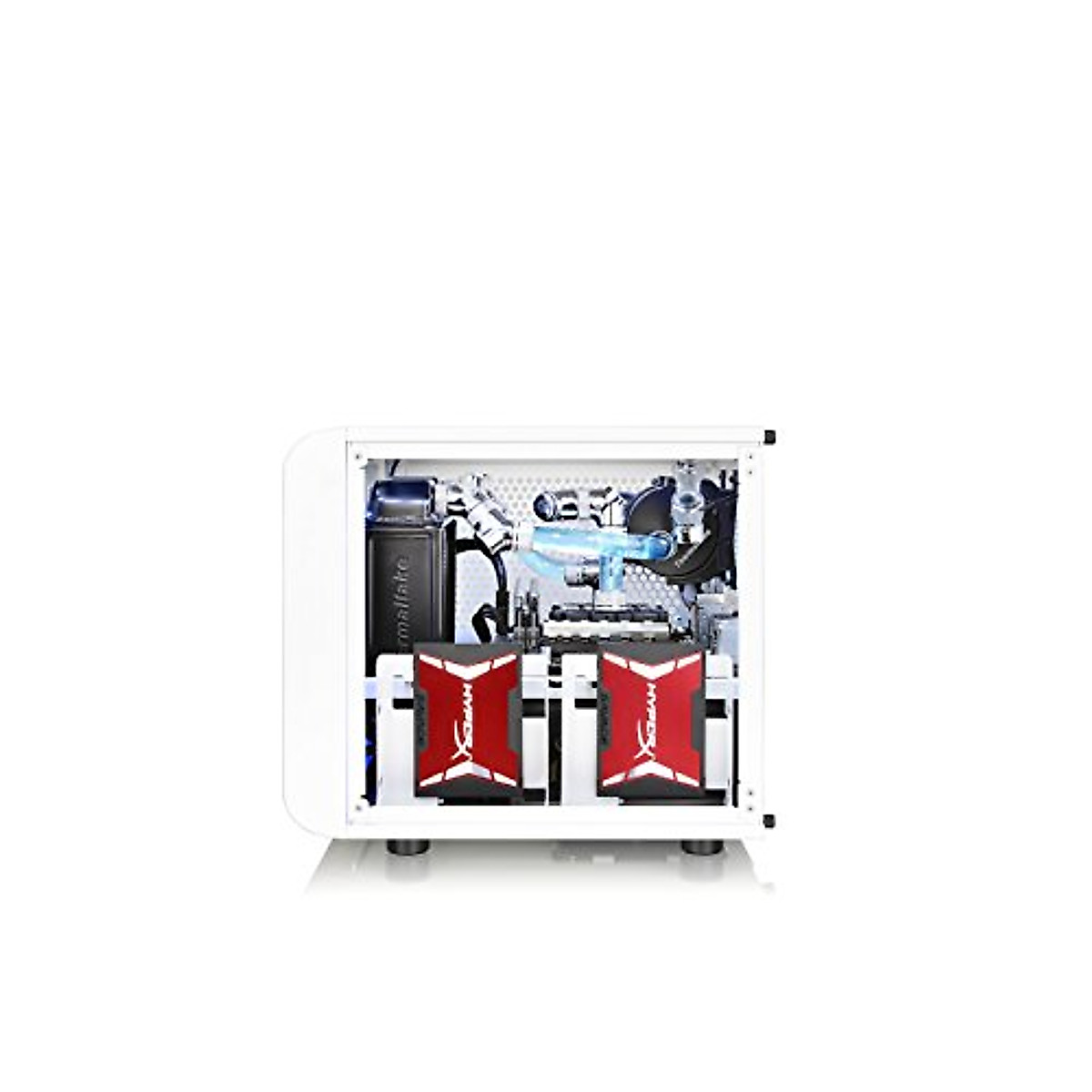 Thermaltake Core V1 Snow Edition SPCC Mini ITX Cube Computer Chassis CA-1B8-00S6WN-01, White