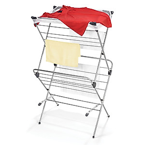 Polder Two-Tier Free Standing Clothes Drying Rack with Mesh Garment Dryer