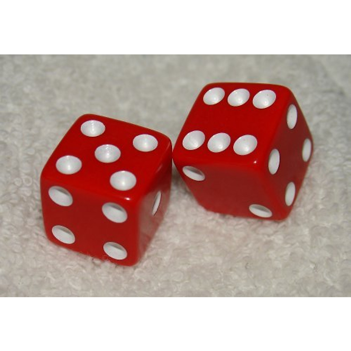 Red Opaque Dice Pair