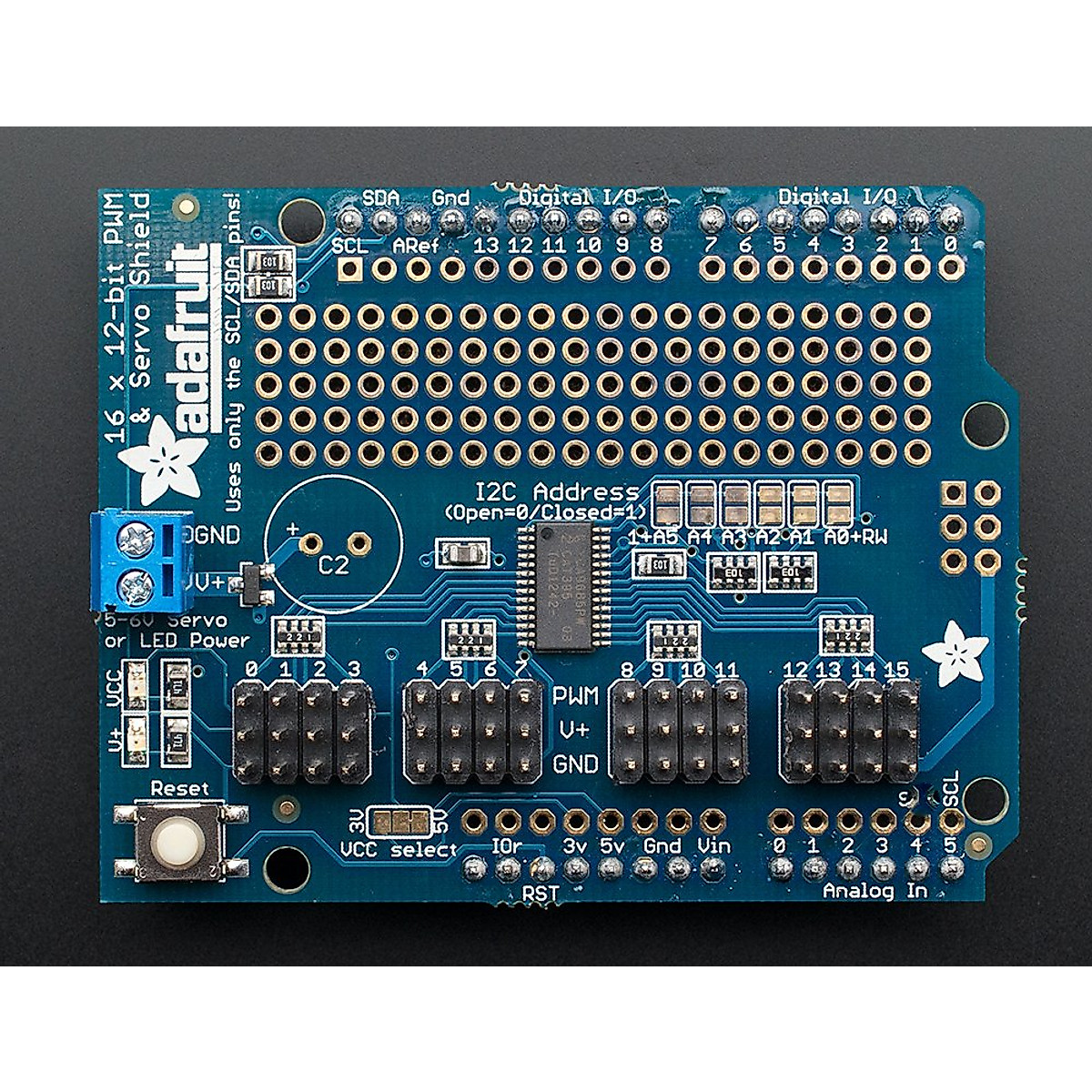 Adafruit Breakout PWM/Servo Shield 16 Channel 12 Bit