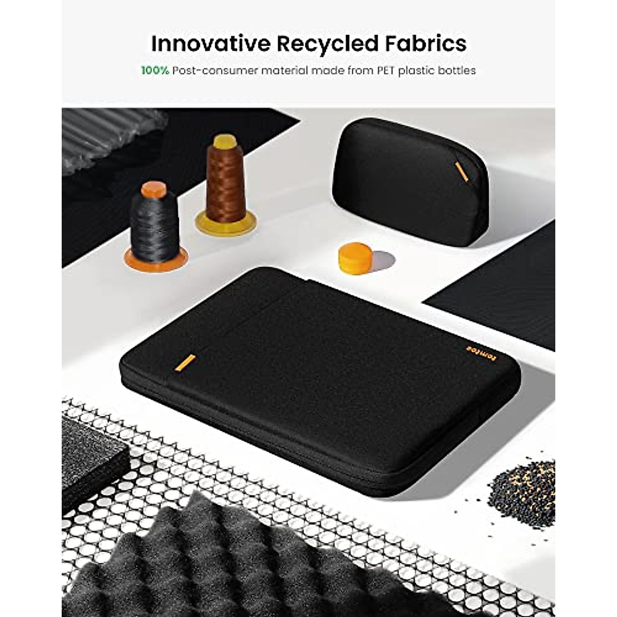 tomtoc 360 Protective Laptop Sleeve Set for 14-inch MacBook Pro M2/M1 Pro/Max A2779 A2442 2023-2021, 12.9 iPad Pro 3rd-6th Gen with Keyboard, Water-Resistant Laptop Case with Organized Accessory Pouch