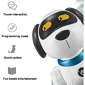 Remote Control Dog, Robot Toys for Kids, RC Robotic Stunt Puppy Voice Control Toys, Remote Control Dancing Programmable Robot Dog Smart RC Robot with Sound Interactive Gift for 6+ Ages Boys and Girls