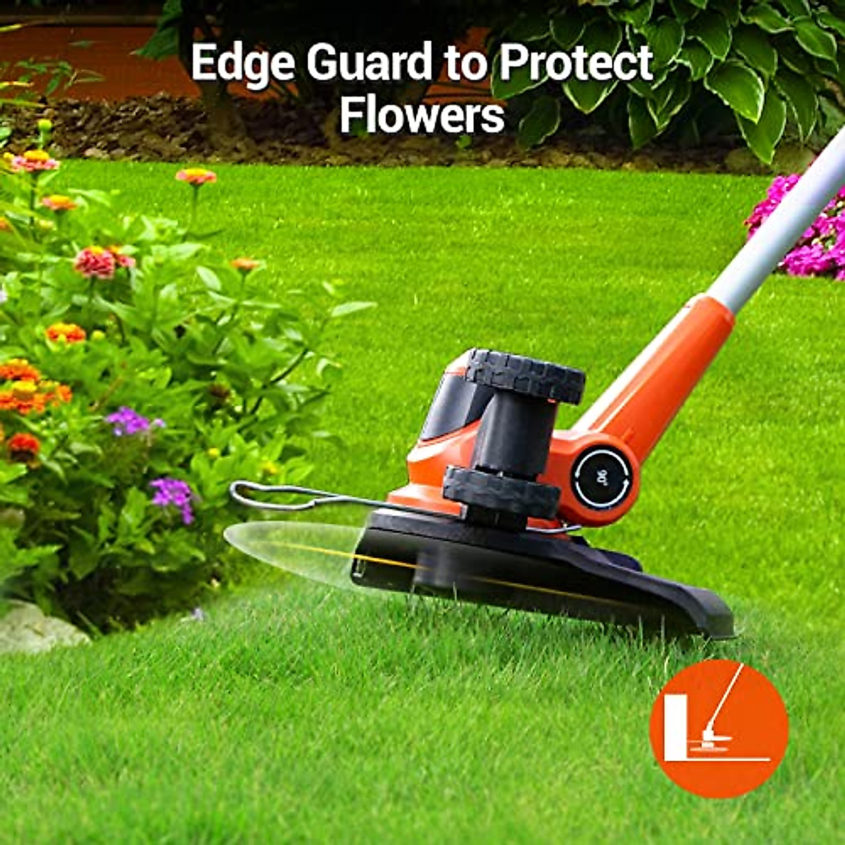 PAXCESS Cordless String Trimmer/Edger, 20V 10-Inch Weed Eater with 2Pcs 1.50Ah Batteries, 1Pcs Charger and Replacement Spool Line, Length Adjustable Weed Wacker