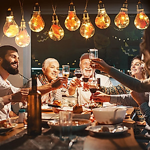 Christmas String Lights, Shample Holiday Theme Maple Leaf Light Bulb Waterproof Indoor Outdoor Hanging Lights Decorative Festival Lights for Home Party Patio Garden Wedding, 10 Bulbs, 10ft