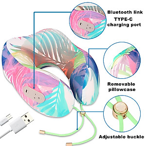 X-Star Bluetooth Music Neck Pillow for Sleeping,360° Support Memory Foam 2in1 Travel Neck Pillow Speaker with Crystal Clear Stereo Cradle Sound, Rich Bass, Wireless Camping,for Home,Party,Gaming