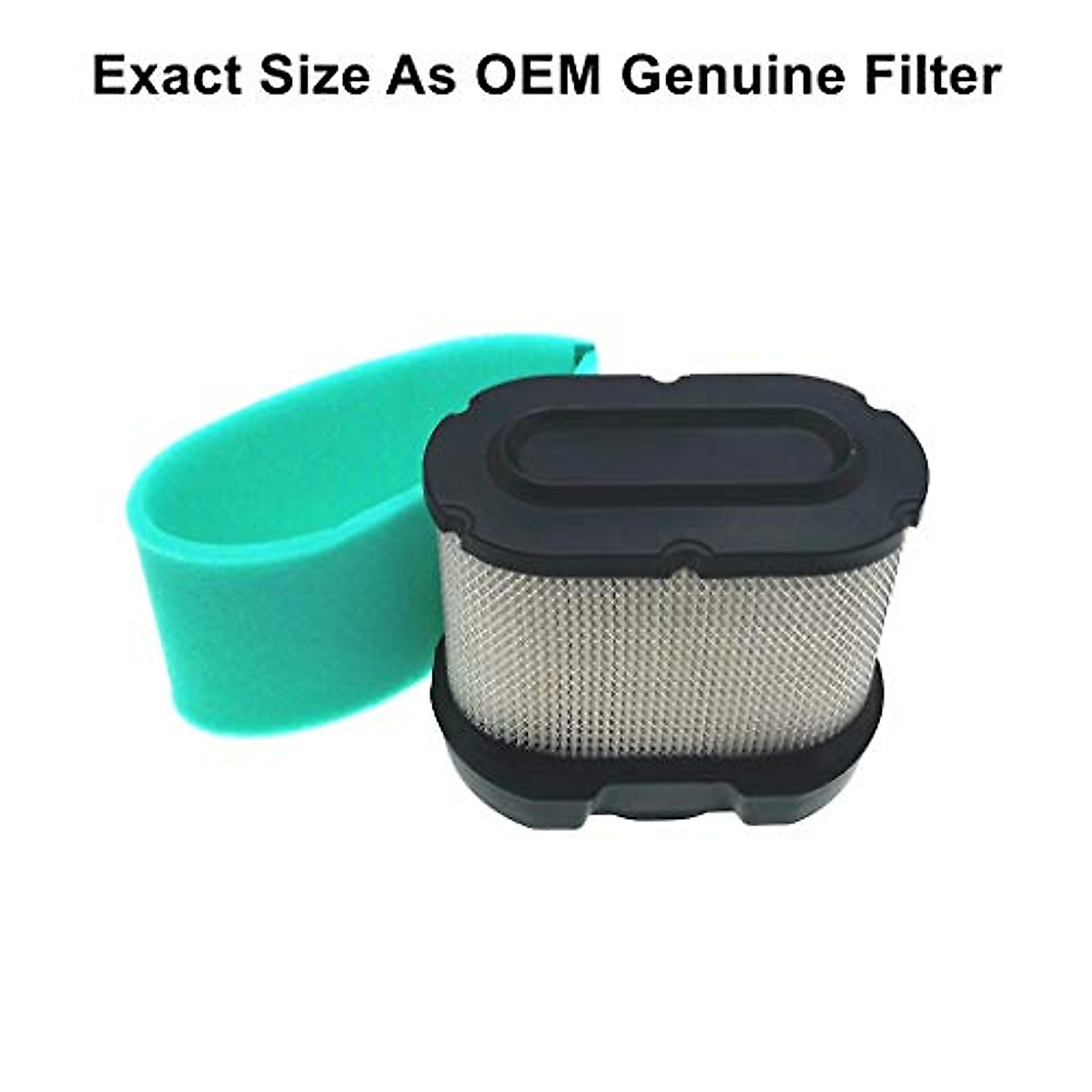 MOWFILL 2 Pack 792105 Air Filter Replace for Briggs Stratton 276890, 4233, 5405, 5405H, 5405K, 593240, 798748 OEM Air Cleaner Cartridge with 792303 Pre Filter Fits Lawn Mower Air Cleaner Element