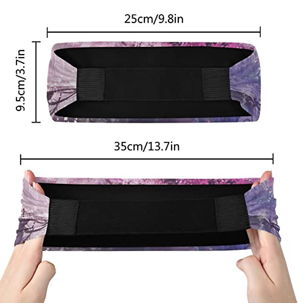 Unisex Workout Headbands Blossom-Cherry-Tree-Landscape Elastic Yoga Sweatband Stretchy Sports Hairband