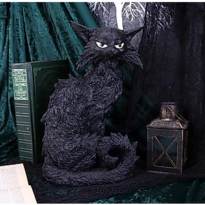 Nemesis Now Salem Witch Familiar Black Cat Figurine 32.5cm, Resin, Black, Witch's Familiar Figurine, Black Cat Ornament, Witchcraft Decor, Cast in The Finest Resin, Expertly Hand-Painted