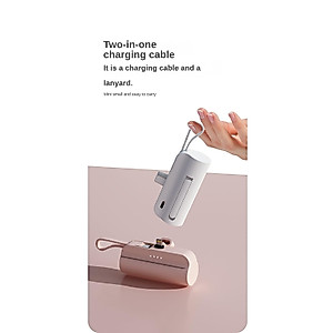 COMPAZZ Mini Portable Charger Power Bank for iPhone, with USB C Cable. Fast Charging Battery Pack Charger Portable Emergency Phone Charger. Travel Essentials Portable Phone Charger 5000mAh Powerbank.