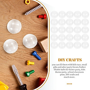 PRETYZOOM 100pcs Shell Tennis Large Xmas Tranparent Bubble Round Clear Gifts Treat Container Bulk Capsule Prize Machine Capsules Small Clear Balls Tiny Refill Child Household Plastic