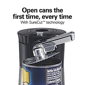 Hamilton Beach OpenStation Electric Automatic Can Opener for Kitchen with Multi Tool and Bottle and Jar Opening Tools, Auto Shutoff, Cord Storage, and Sure Cut Technology, Stainless Steel (76382)