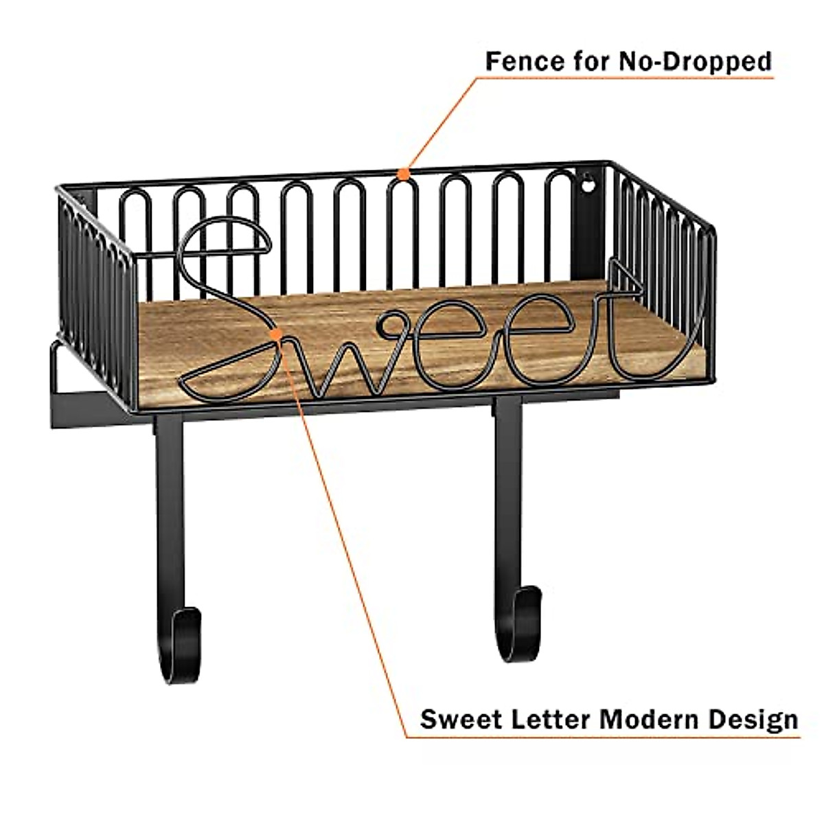 SRIWATANA Ironing Board Hanger Wall Mount, Iron and Ironing Board Holder for Laundry Room Organization and Storage - Carbonized Black