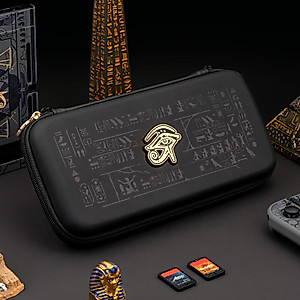 GeekShare Cute Carrying Case Compatible with Nintendo Switch/Switch OLED - Portable Hardshell Slim Travel Carrying Case fit Switch Console & Game Accessories - A Wrist Strap (Land of Mystery)