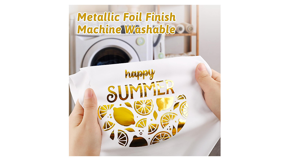 Gatichetta Metallic Gold HTV Vinyl Roll - Shiny Gold Iron-On for Fabrics