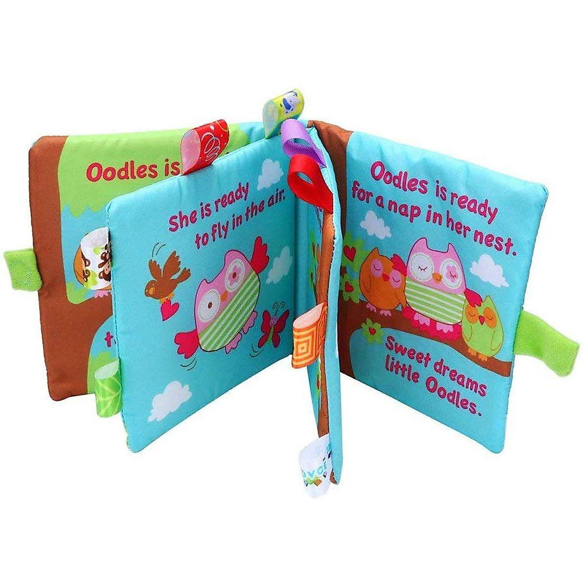 SUNEN Baby Soft Book Cloth Book Crinkle Books for Babies, Touch and Feel Books for 1 Year Old Infants Early Education Toys, Fabric Tactile Baby Books for Toddler Newborn Boy & Girl Best Gift