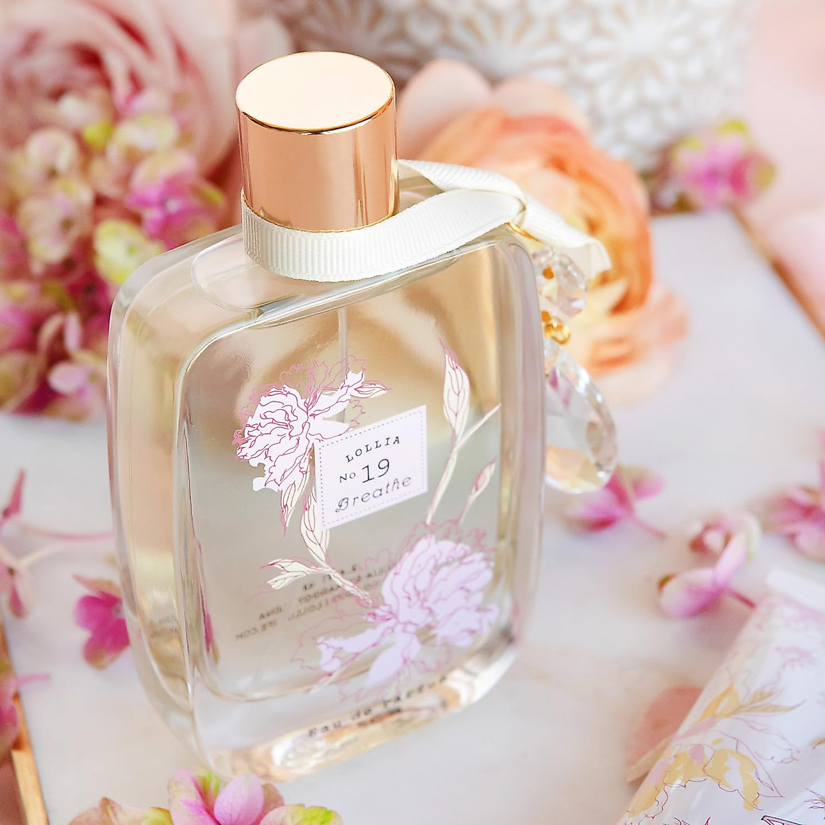 LOLLIA Breathe Eau de Parfum, 3.4 fl. oz., Peony & White Lily, Beautifully Captivating Perfume, Women’s Perfume, Eau de Parfum Spray for Women, Women’s Fragrance