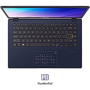 ASUS 2022 L410 Thin Light Student Laptop Computer, 14" FHD Display, Intel Celeron Processor, 4GB RAM, 512 GB Storage, 12Hours Battery, Backlit Keyboard, Windows 10 + 1 Year Microsoft 365, Star Black