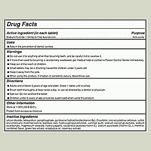 Tidalove Smile More Toothpaste Tablets with Fluoride, Anti-Cavity, Vegan, Zero Waste, Eco-Friendly, Travel Friendly, 1 Month Supply Refill (62 Tablets) (Fresh Minty Yuzu)