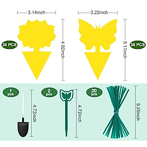 72 Pack Sticky Traps Indoor, Plant Trap Fungus Gnat Trap for House Plant, Gnat Killer Indoor and Outdoor, Bug Killer Fruit Fly Trap Non-Toxic