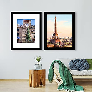 SESEAT 16x20 Picture Frame Black, Display Pictures 11x14 with Mat or 16x20 without Mat, Photo Frames Wall Gallery, 1 Pack