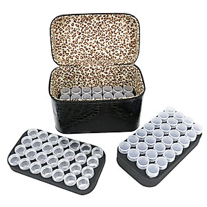 LuckyHigh 84 Slots Diamond Rhinestones Storage Box Rhinestones Painting Accessory 3-Layer Jewelry Beads Case (84)