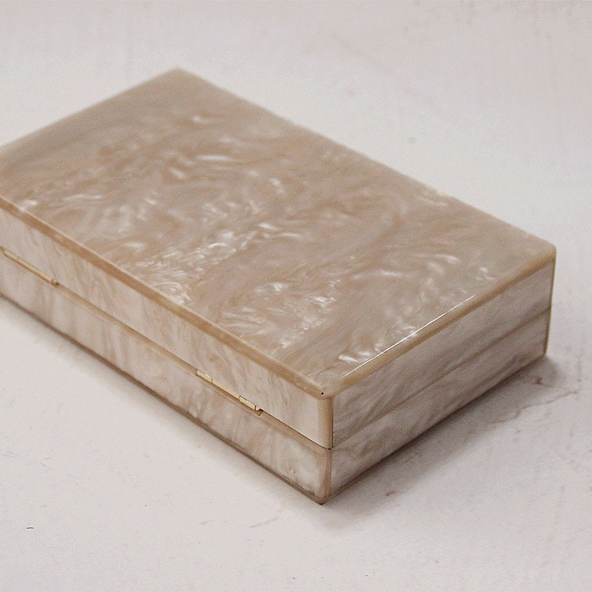 Dirmmis Woman New Wallet Fashion Solid Acrylic Bag Party Evening Bag Clutches Wedding Women Casual Handbag, Beige, normal size