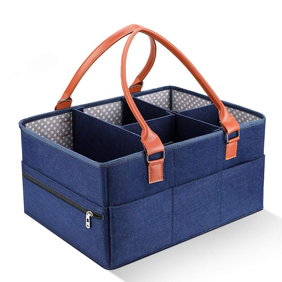 Baby Diaper Caddy Wipes Bag Portable Changing Table Organiser Nursery Storage Basket with Changeable Compartments