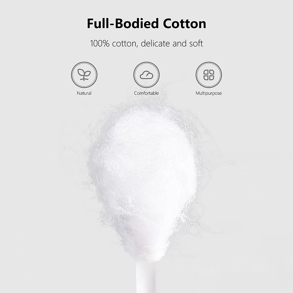 Natural Paper Cotton Swabs 500ct, Double Tips Cotton Buds for Personal Care