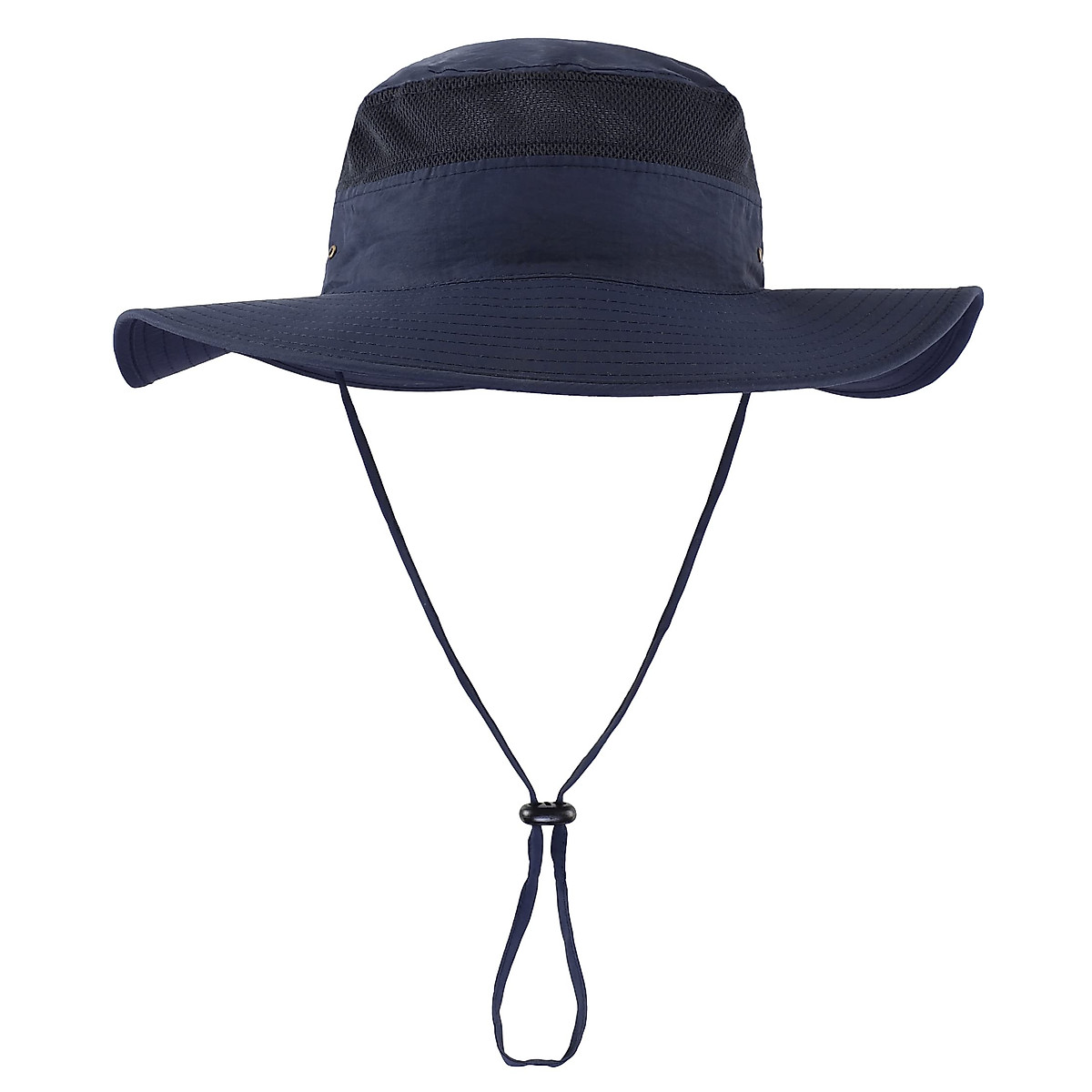 Home Prefer Mens Sun Hat Wide Brim Bucket Hat UPF 50+ Sun Protection Hat for Outdoor Fishing Hunting Camping Beach Safari Hat Navy Blue