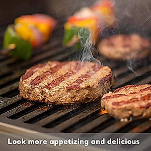 Uniflasy Grill Parts Kit for Charbroil Advantage Series 4 Burner 463240015 463240115 463343015 463344015 Gas Grills Heat Plate Shield Burners Pipe Adjustable Crossover Tubes, Cooking Grate and Griddle