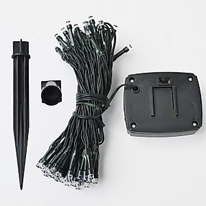 BenefitUSA White Outdoor Christmas Tree Solar Powered LED String Light Lighting 7.7m 60 LED Solar Fairy String Lights Garden Home Christmas Party-2PCS