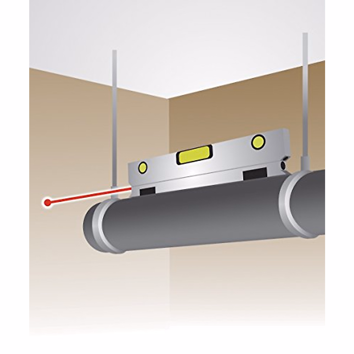 Johnson Level & Tool 40-6184 Magnetic Torpedo Laser Level, Silver & Black, 1 Laser Level