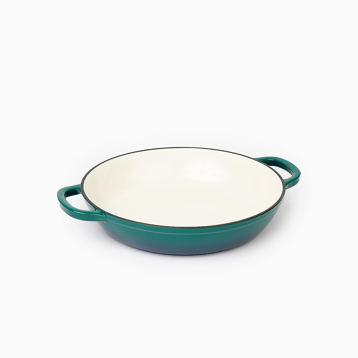 Larder & Vine Enameled Cast Iron Braiser with lid, Cast Iron Casserole Dish | 3.6QT /3.4L (Bondi)
