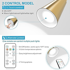 Tovmey Battery Operated Wall Sconce Big Size, Long Arm Wall Sconces Set of Two Battery Operated, Adjustable Angle Wireless Wall Sconce No Wiring, Dimmable Gold Wall Sconces Battery Operated for Room