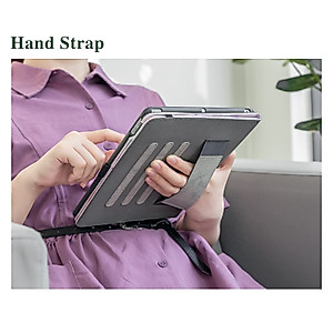 Vimorco Case for ipad 10.2 inch 7th/8th/9th Generation 2019/2020/2021 with Pocket, Multi-Angle Stand, Auto Wake/Sleep,Hand Strap with Pencil Holder for Apple ipad 10.2 (Sunflower)