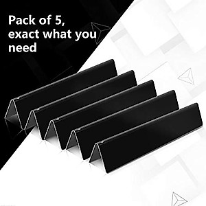 MONIBAQ Flavorizer Bars for Weber Spirit E310 310 Grill Parts, Porcelain-Enameled Flavor Bars Replacement for Weber Spirit 300 Series Grill with UP-Front Controls 15.3 inch Set of 5