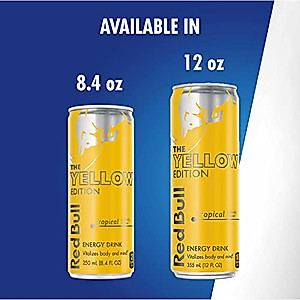 Red Bull Yellow Edition Tropical Energy Drink, 8.4 Fl Oz, 24 Cans (6 Packs of 4)