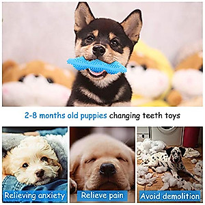 Hurray 3 Pack Puppy Chew Toys for Teething Puppies, Puppy Teething Toys, 360° Clean Pet Teeth & Soothe Pain of Teeth Growing, Puppy Toys Small Dogs & Medium Dog Suitable - Up to 18 lbs
