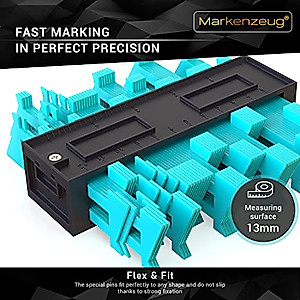Markenzeug® Original Premium Contour Gauge – Improved Concept 2021 – Large Contour Measuring Machine and Marking Aid Tool– Duplicator Contour Knife, Profile Gauge Knife 130 mm for Laminate, Tiles & co