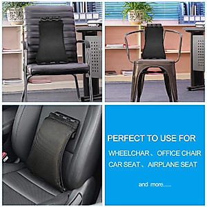 Multi-Level Back Stretcher Device, Lumbar Back Stretching Device, Memory Foam Lumbar Pillow Back Pain Support for Office Chair and Pain Relief(Blue)