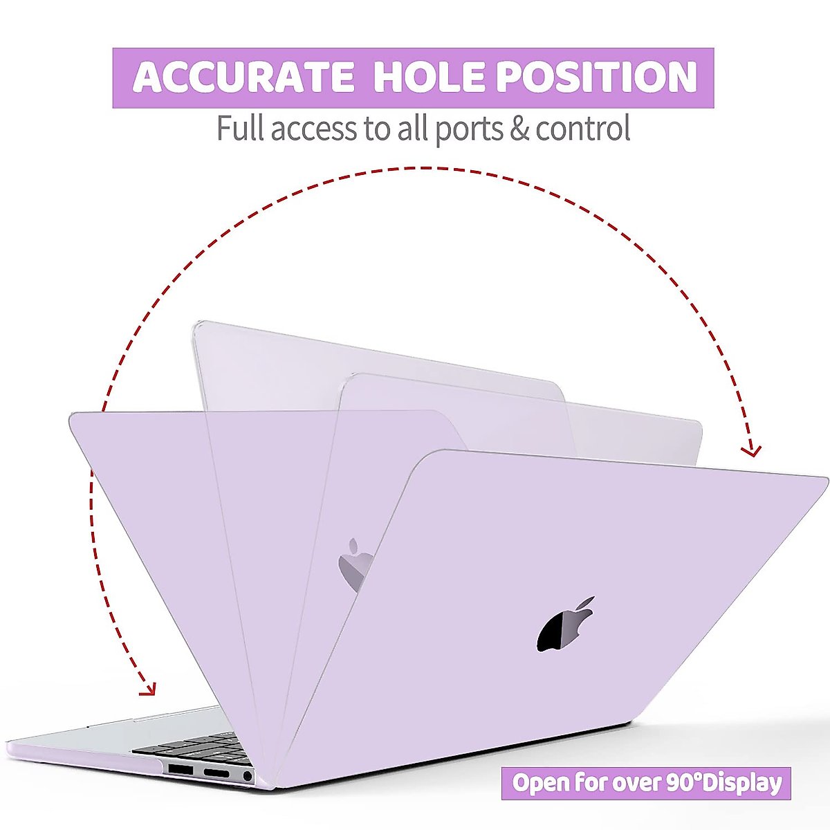 Anban Compatible with MacBook Pro 13 inch Case 2025 2024 2023 M2, 2022-2016 M1 A2338 A2251 A2289 A2159 A1989 A1708 A1706, Plastic Laptop Hard Shell Case +Keyboard Cover +Screen Protector, Purple