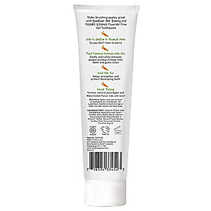 Desert Essence, Green Apple Watermelon Toothpaste Kids Gel, 4.7 oz. - Safe to Swallow, Fluoride Free, SLS Free, Gluten-Free, Vegan, Plant Powered Formula, Great Tasting, Removes Plaque and Buildup