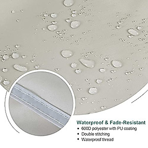 STEECA Patio Hanging Egg Chair Cover - Waterproof Outdoor Wicker Egg Swing Chair with Stand Cover, Single Seat